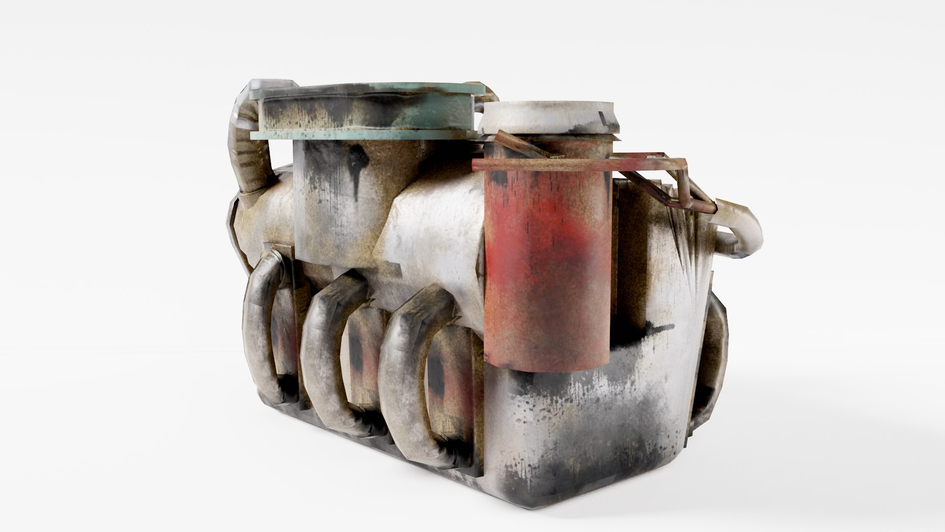 Vintage CarD Inline Engine Vehicle Part Da1 3D Model - TurboSquid 1964174