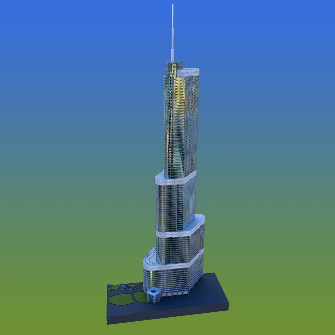 Trump Tower Chicago 3d Model