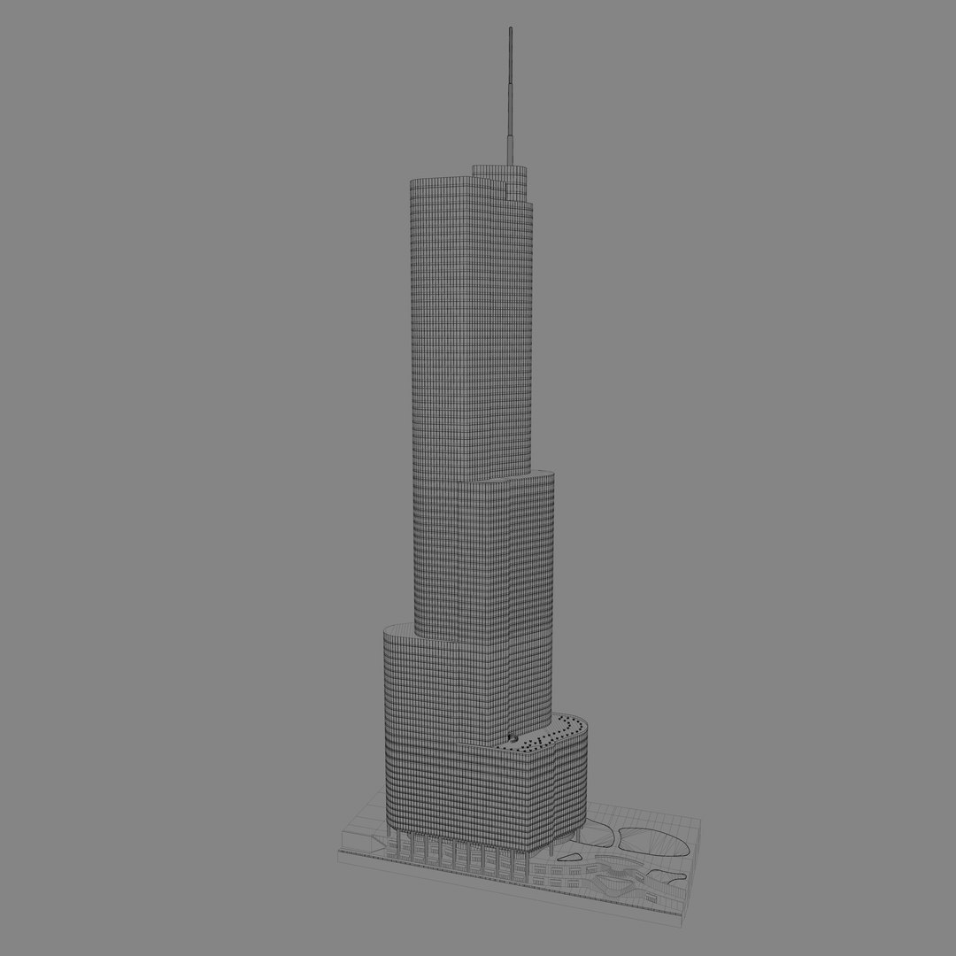 Trump Tower Chicago 3d Model