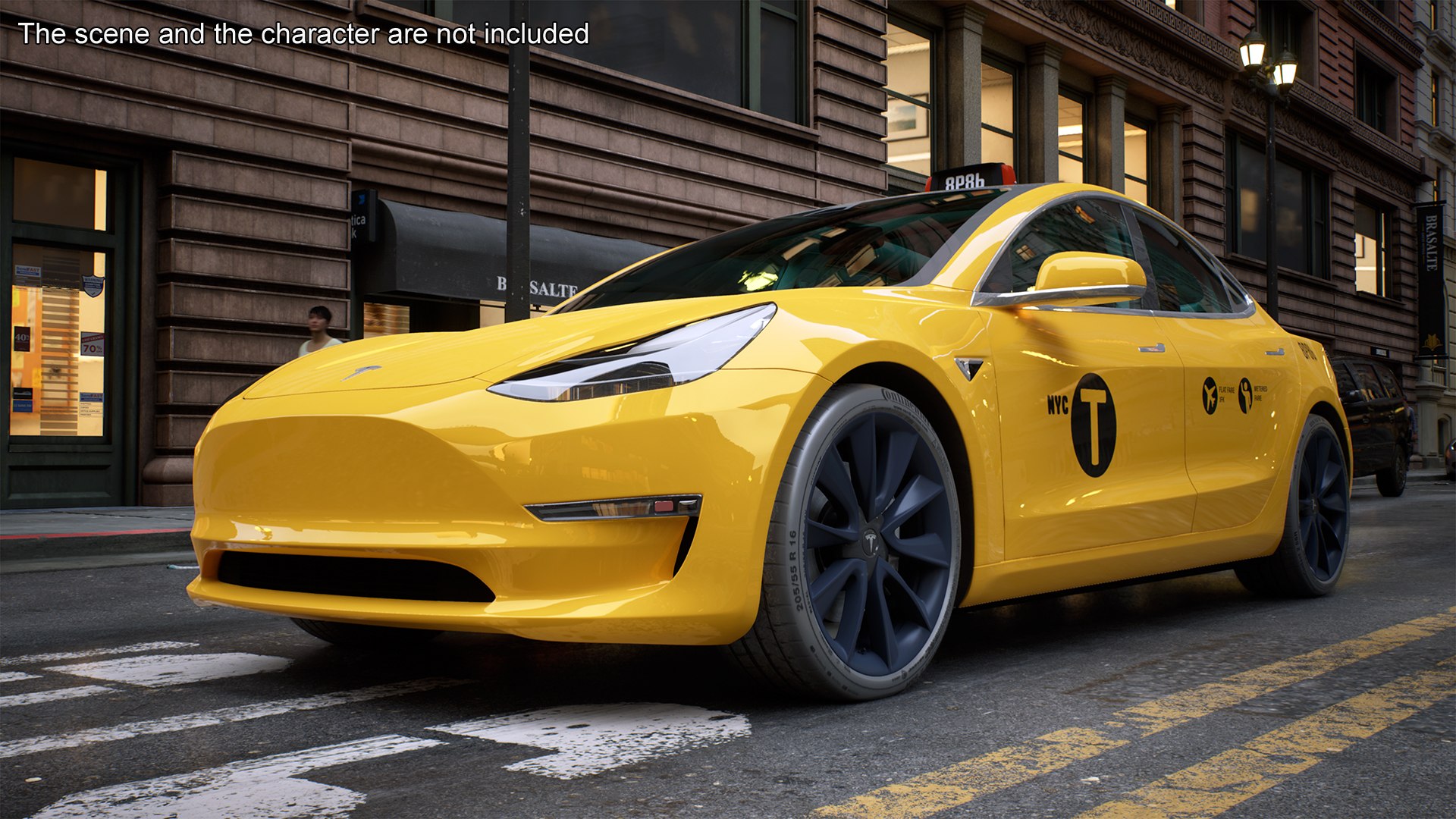 3D Tesla Model 3 Taxi model - TurboSquid 2153060