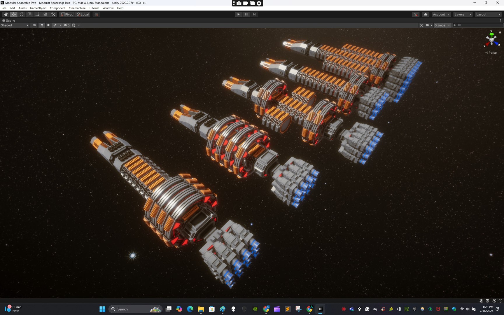 Modular Spaceship Two Model - TurboSquid 2428869