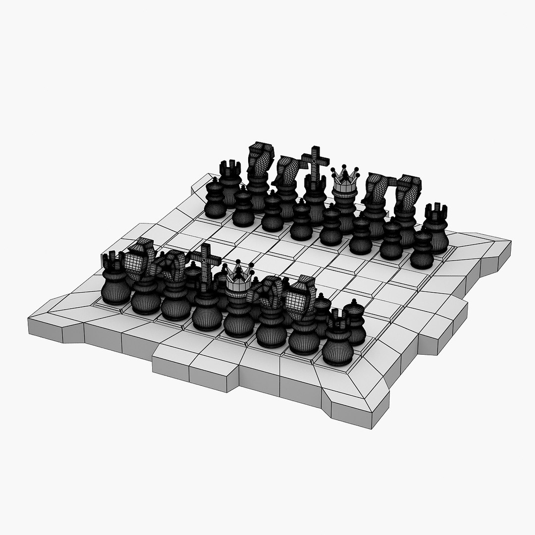 3D model chess set highpoly - TurboSquid 1695691