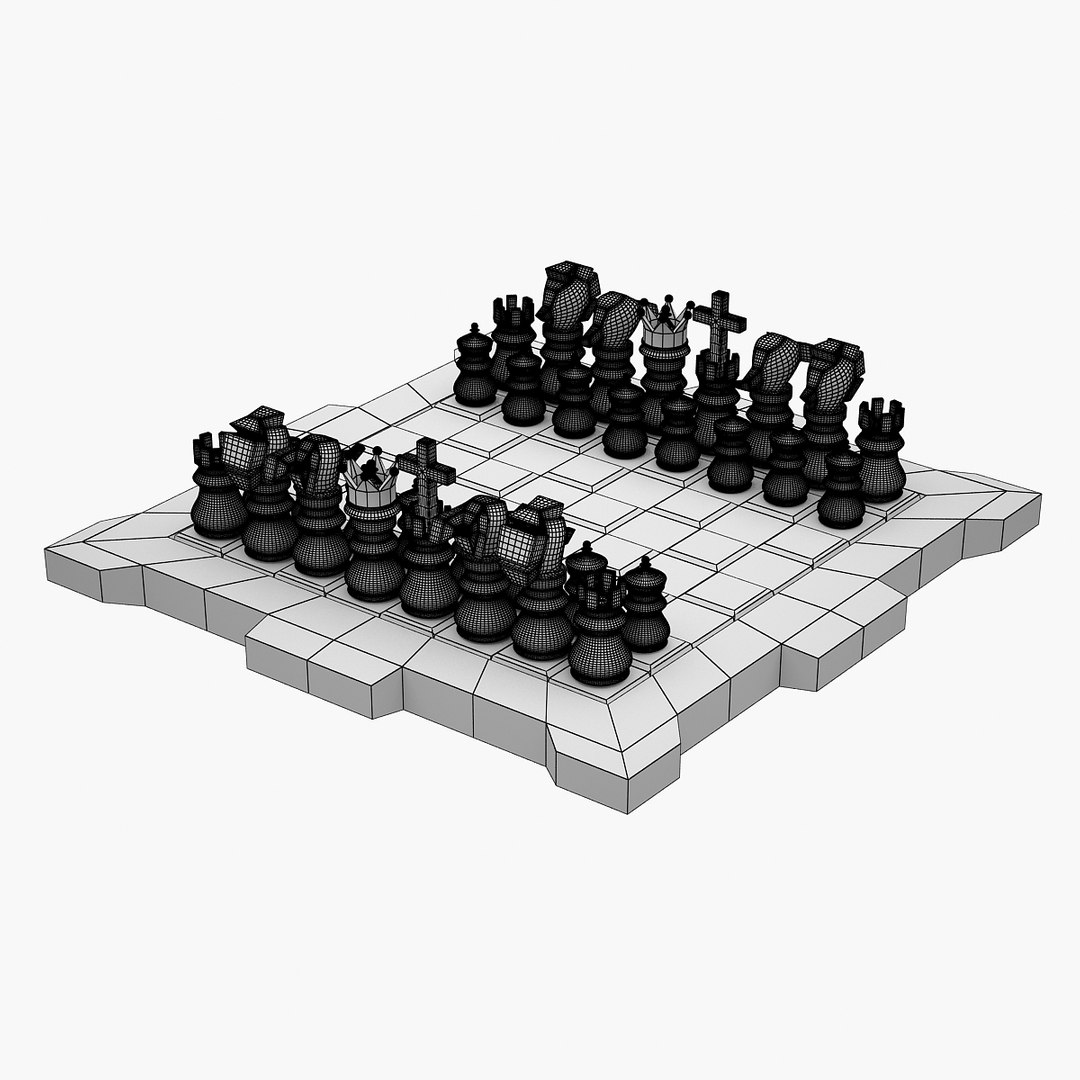 3D model chess set highpoly - TurboSquid 1695691