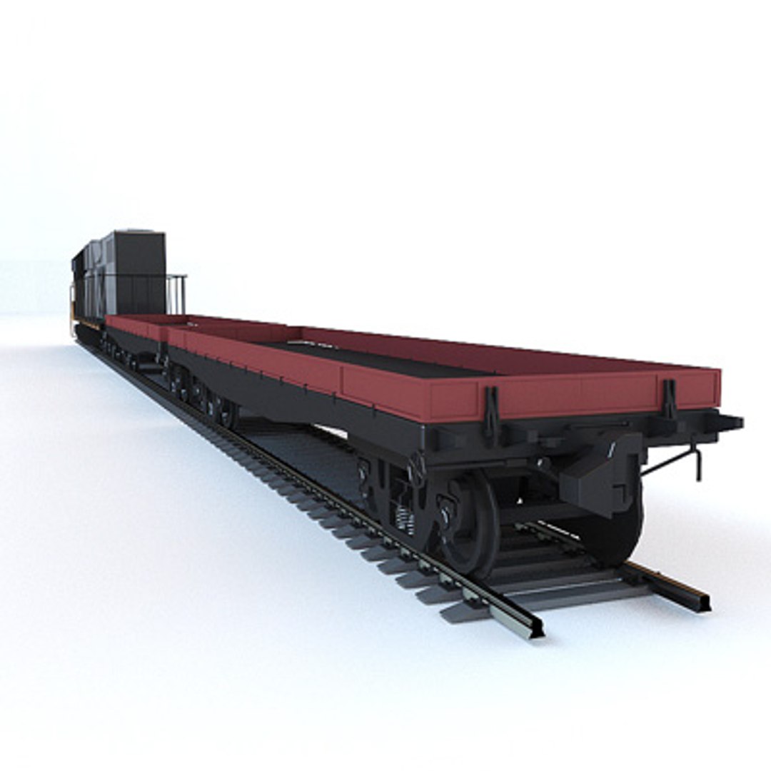 Train Seaport Freight 3d Model