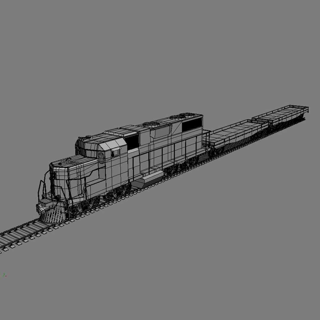 train seaport freight 3d model