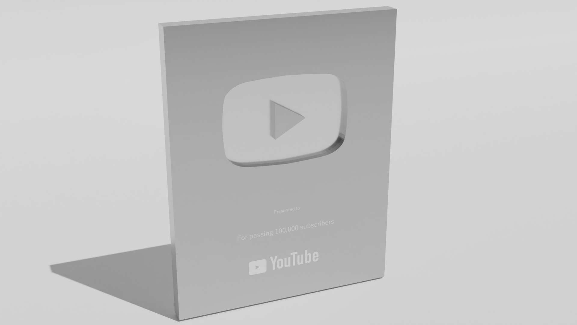 YouTube Creator Award Set 3D Model - TurboSquid 2399759