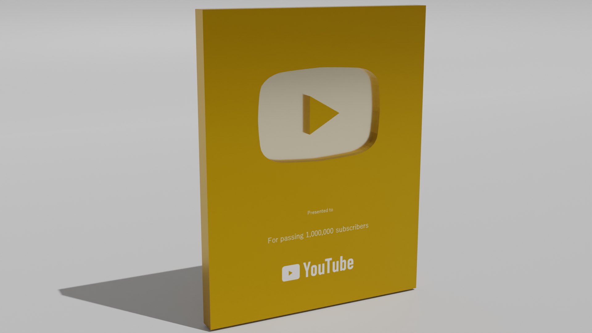 YouTube Creator Award Set 3D Model - TurboSquid 2399759
