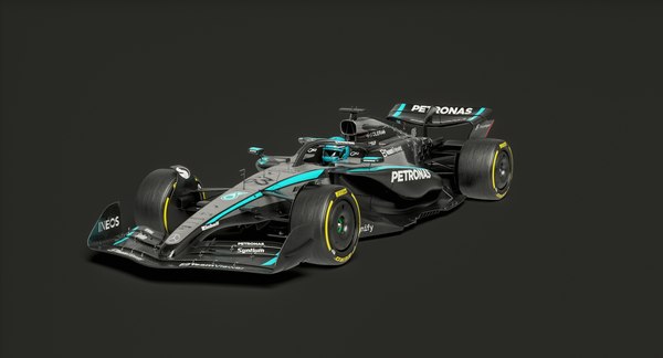 modelo 3d Mercedes F1 W16 2025, coche de carreras de Fórmula 1 ...