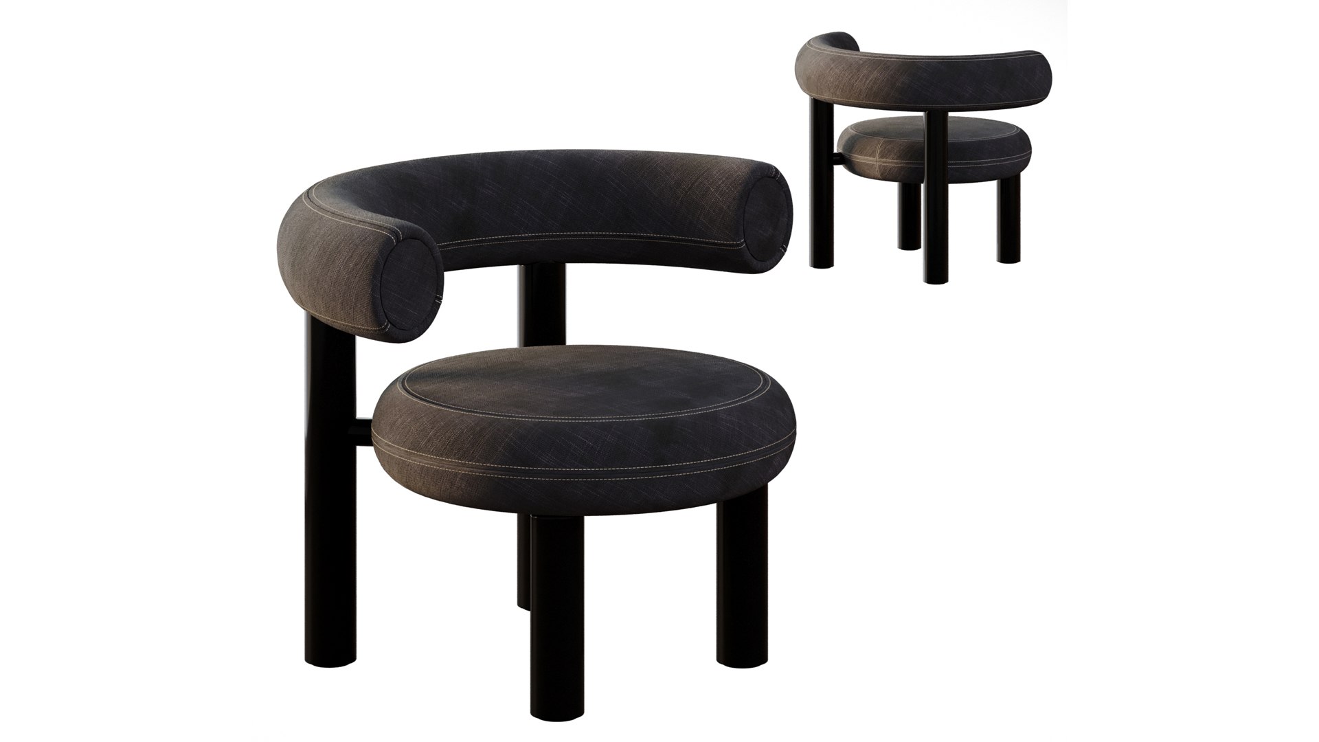 Chair Tom Dixon Lounge Hallingdal Fat 3D model - TurboSquid 2069176