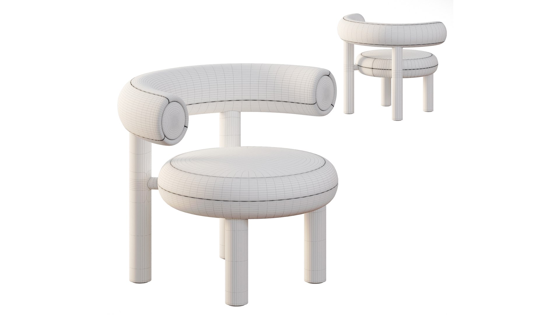 Chair Tom Dixon Lounge Hallingdal Fat 3D model - TurboSquid 2069176