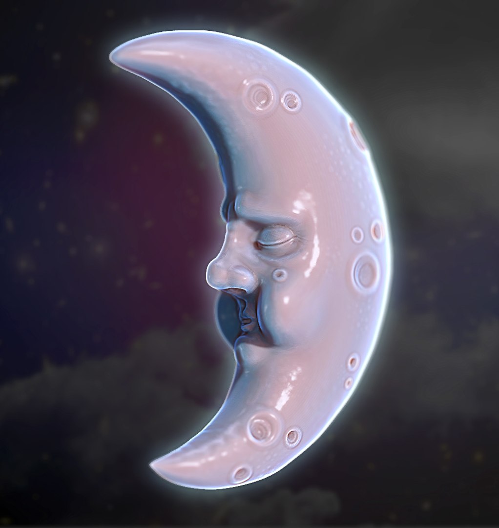 modelo 3d Cara de luna - TurboSquid 928585