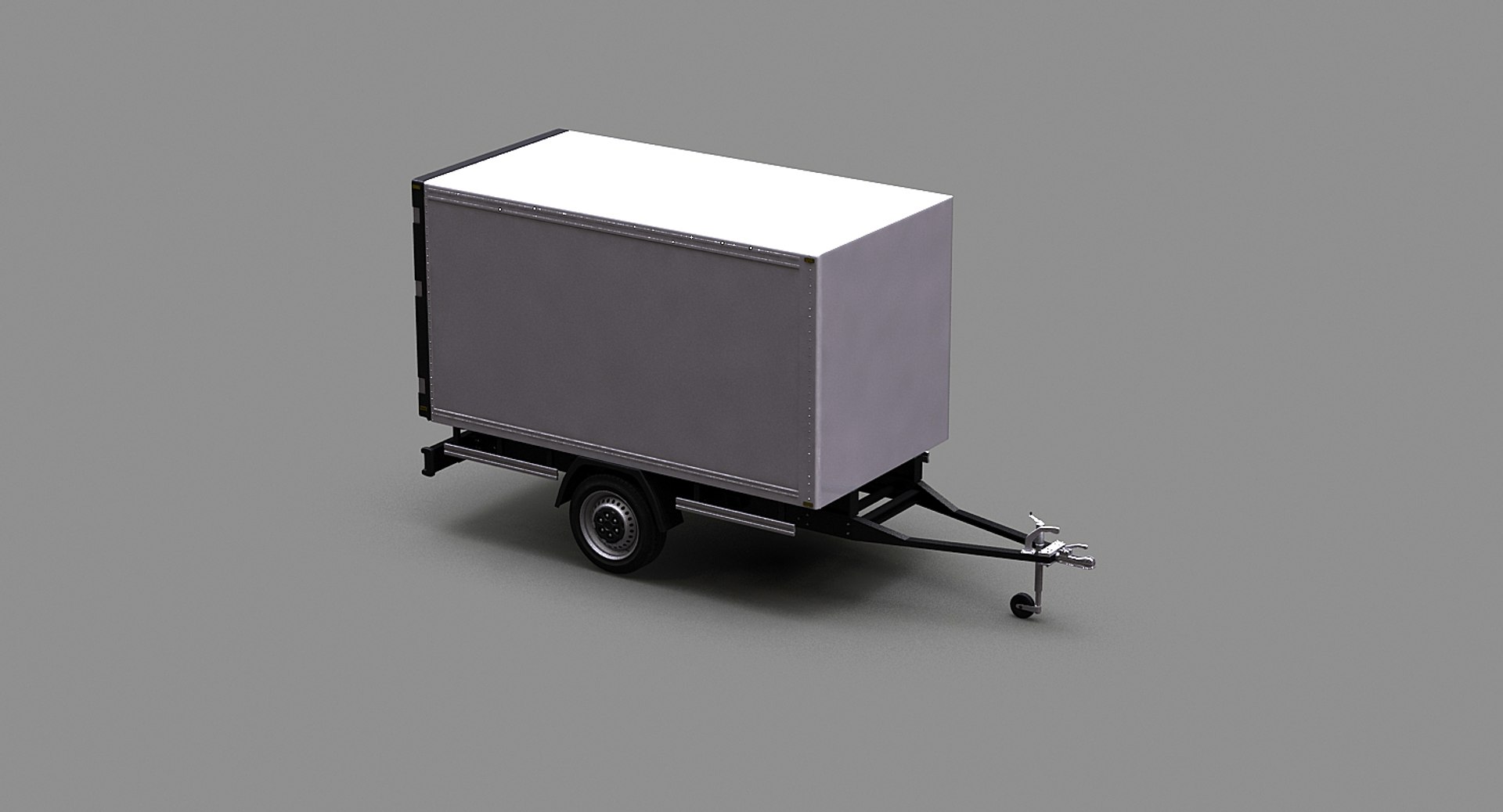 Small Box Trailer 3d 3ds