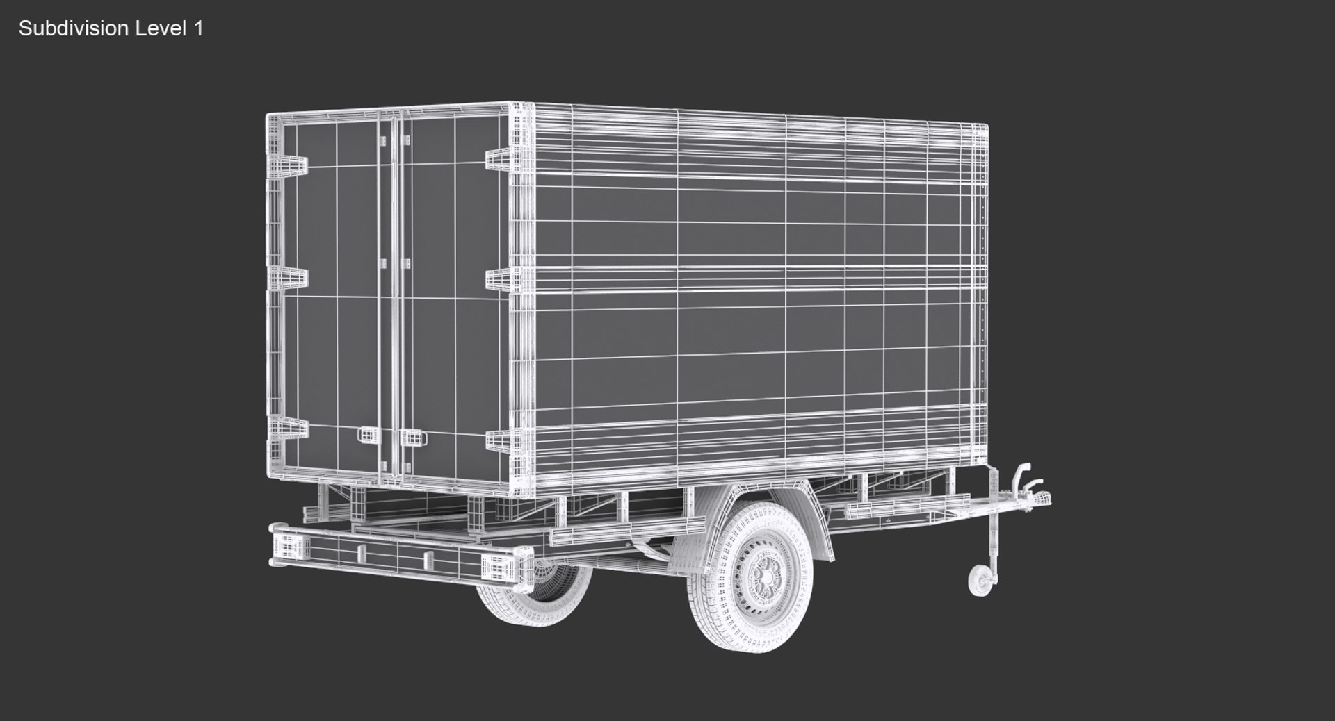 small box trailer 3d 3ds