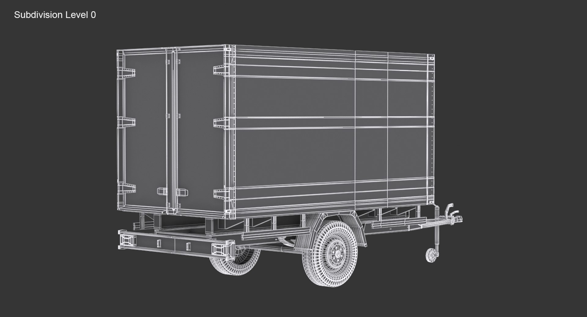 small box trailer 3d 3ds