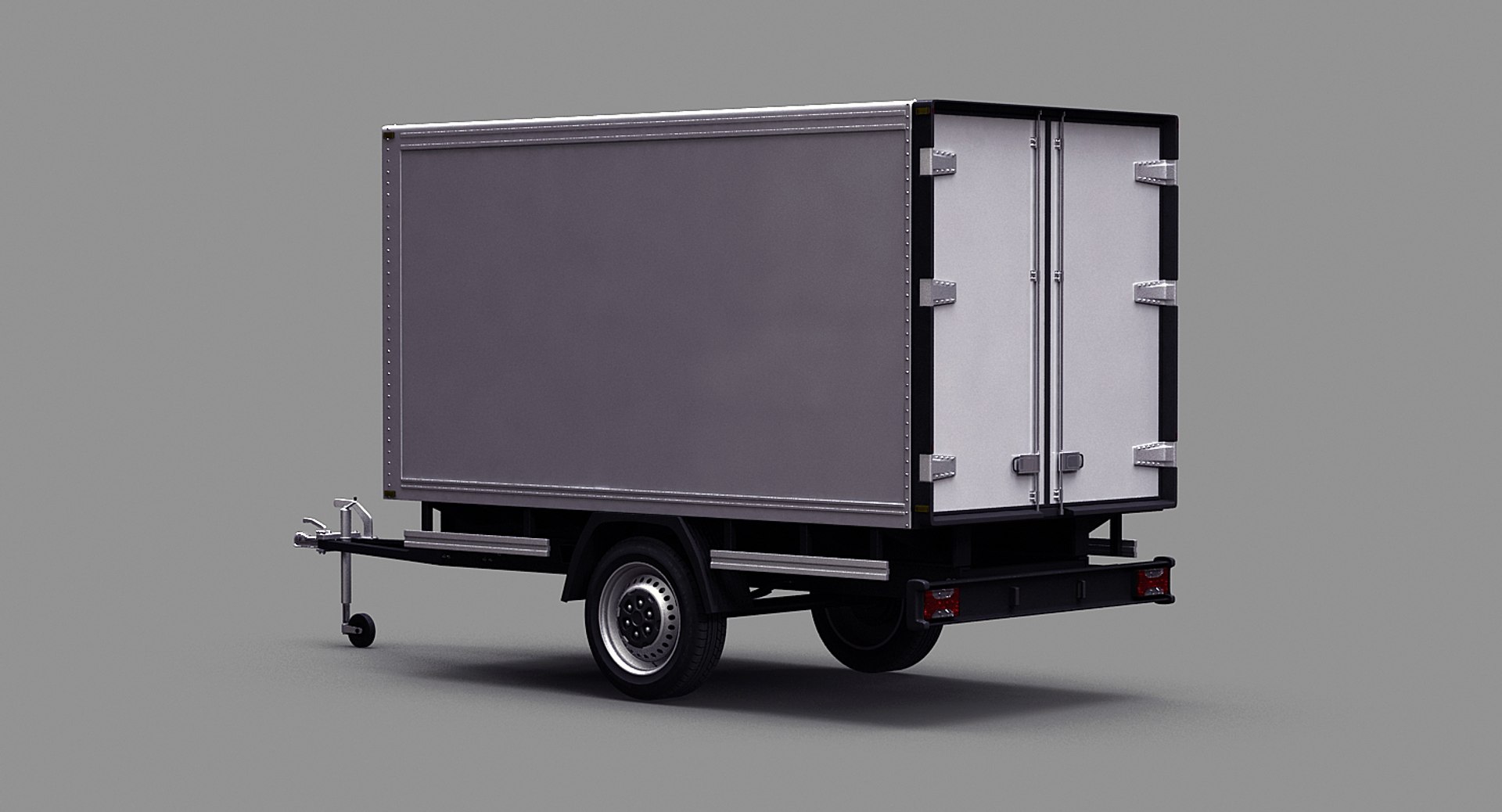 small box trailer 3d 3ds
