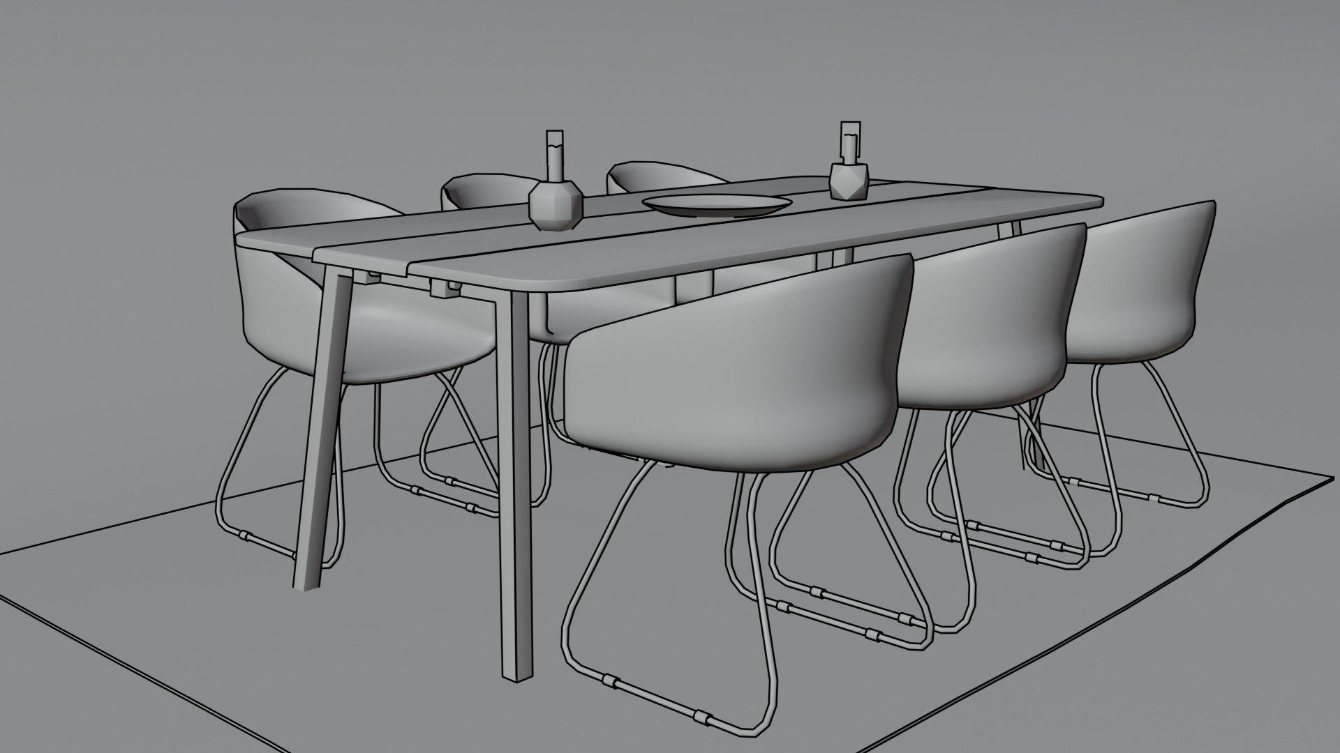 Dining table model - TurboSquid 1838825