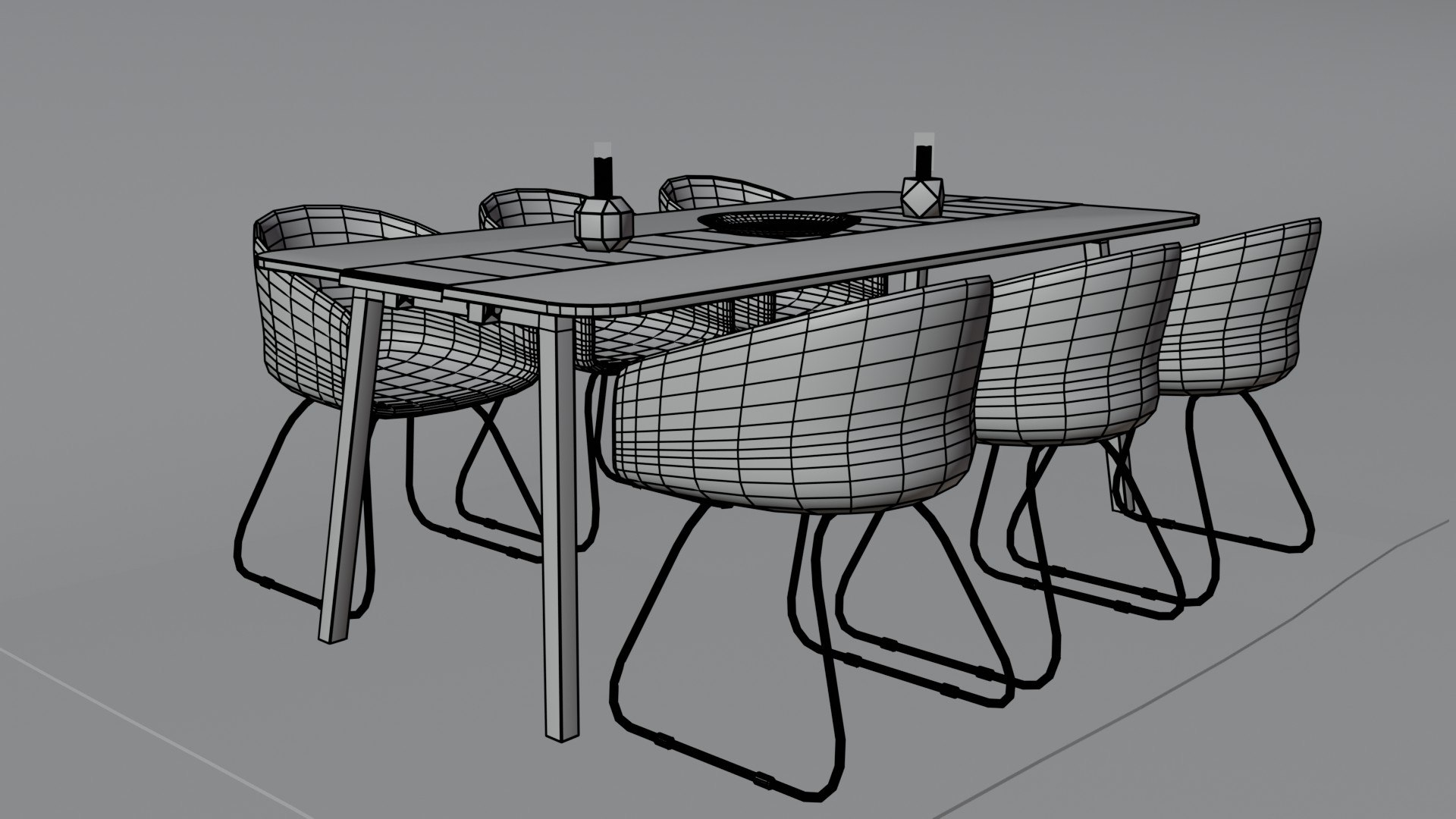 Dining table model - TurboSquid 1838825
