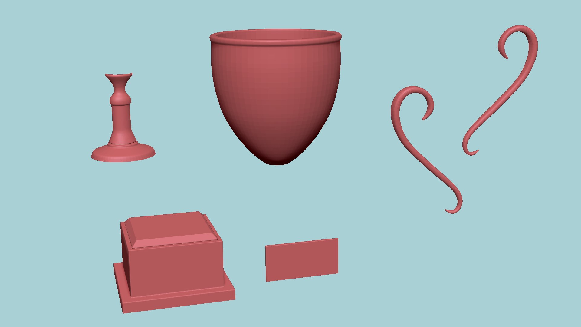 3D Trophy Award A01 - Blank Mock Up Basic Template Model - TurboSquid ...