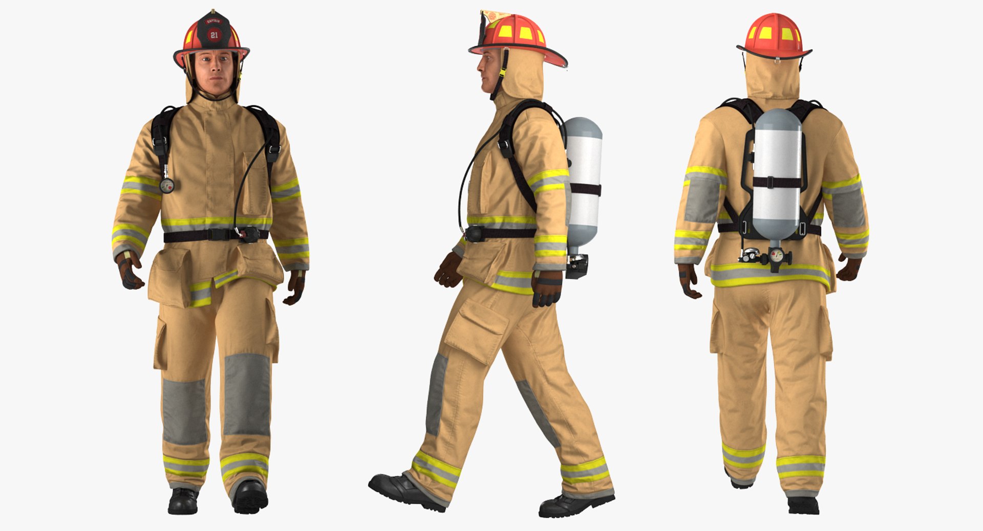 Firefighter walking pose 3D model - TurboSquid 1157613