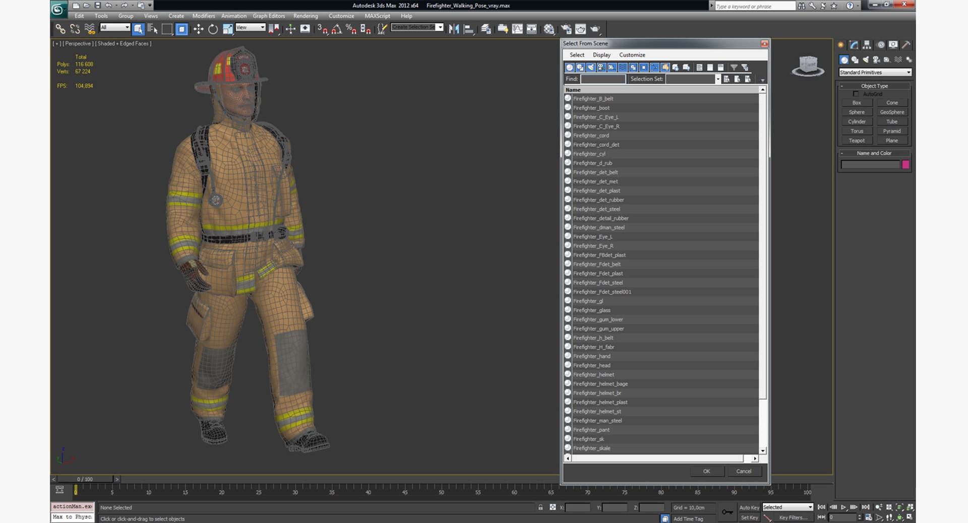 Firefighter walking pose 3D model - TurboSquid 1157613