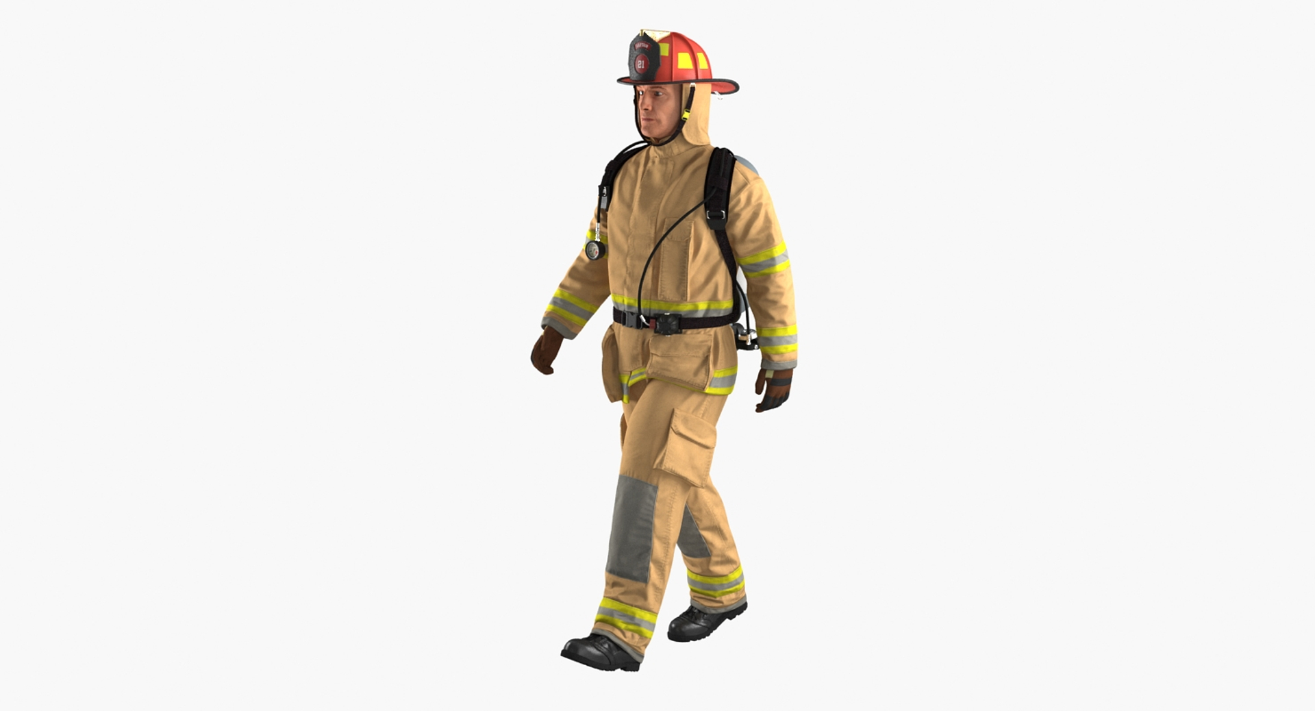 Firefighter walking pose 3D model - TurboSquid 1157613