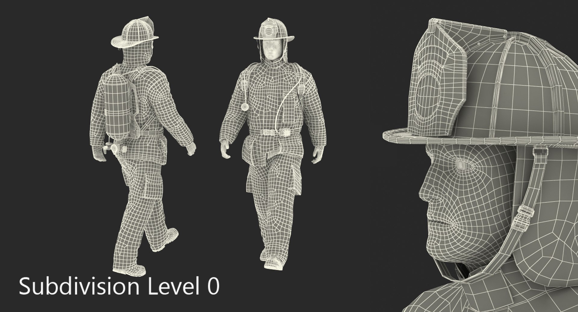 Firefighter walking pose 3D model - TurboSquid 1157613