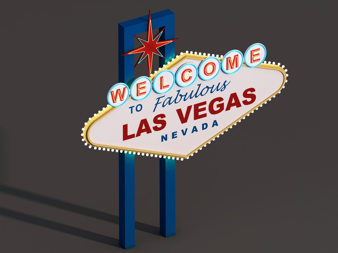 3D Las Vegas Signboard Model - TurboSquid 1484717