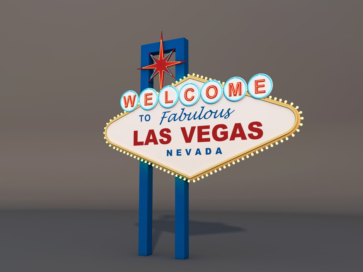 3D Las Vegas Signboard Model - TurboSquid 1484717