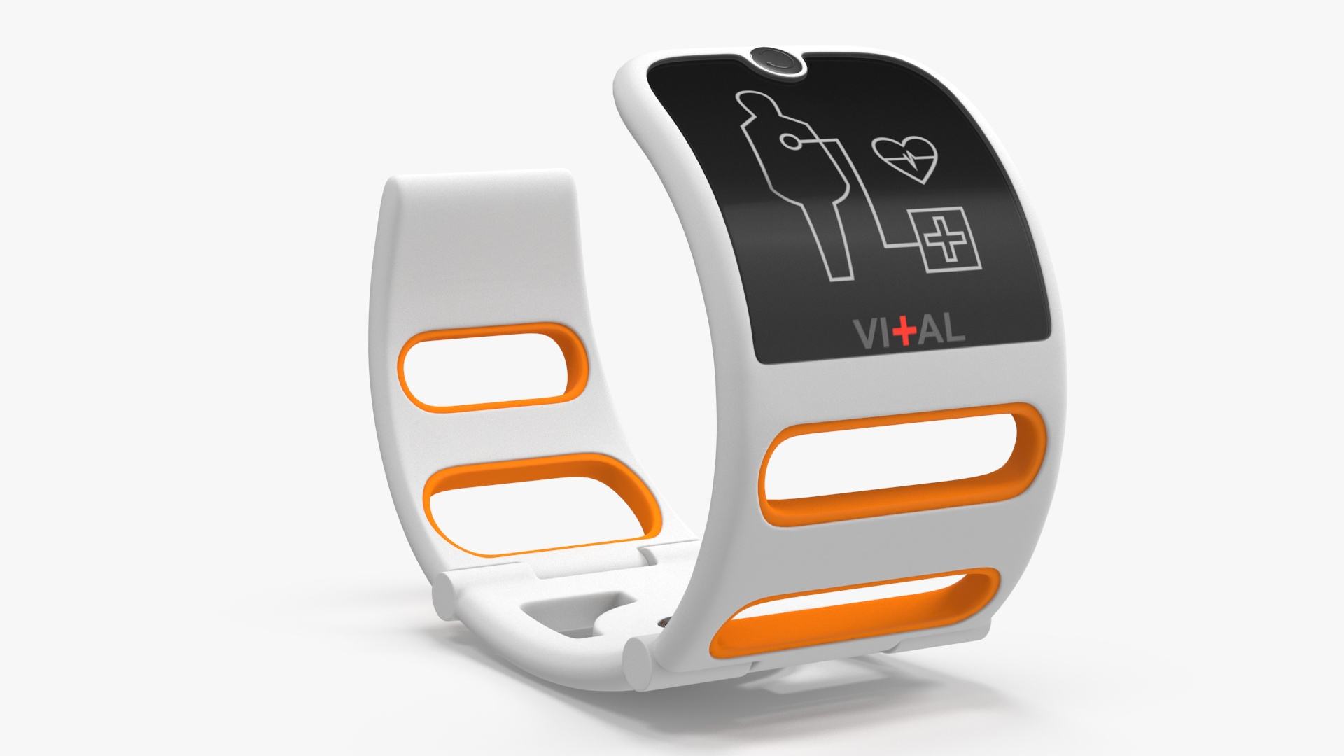 3D Futuristic Health Monitoring Bracelet Vital Orange - TurboSquid 2223953