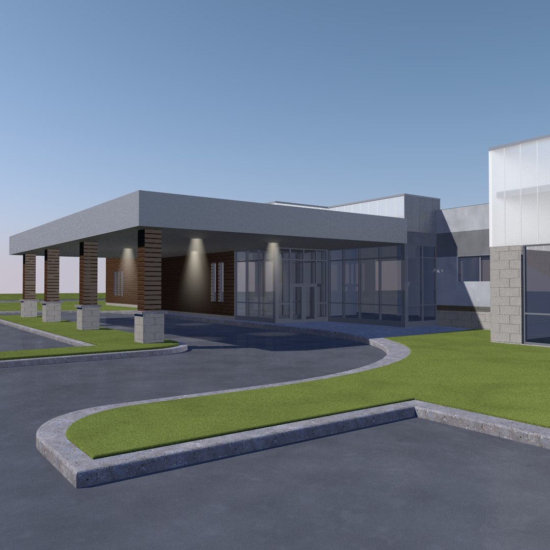 3D Hospital Entrance Windows - TurboSquid 1408757