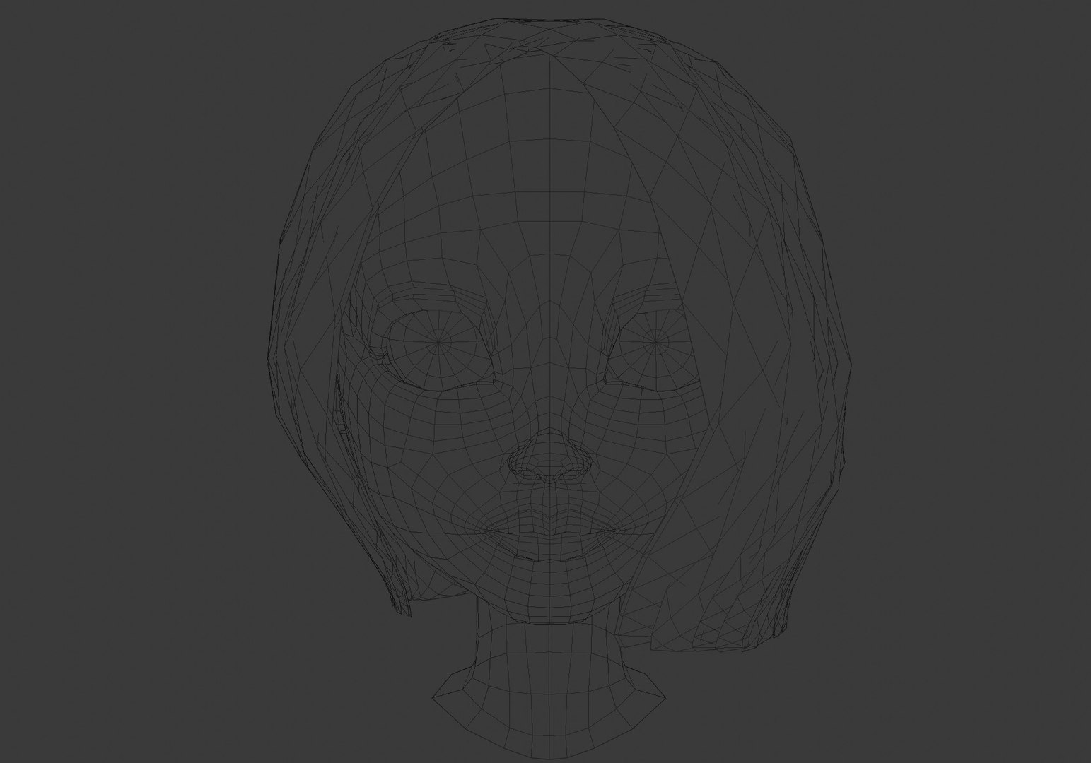 3D Low Poly Hairstyle In 4 Colors - TurboSquid 1899363