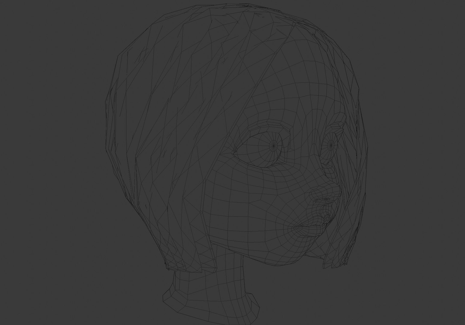 3D Low Poly Hairstyle In 4 Colors - TurboSquid 1899363