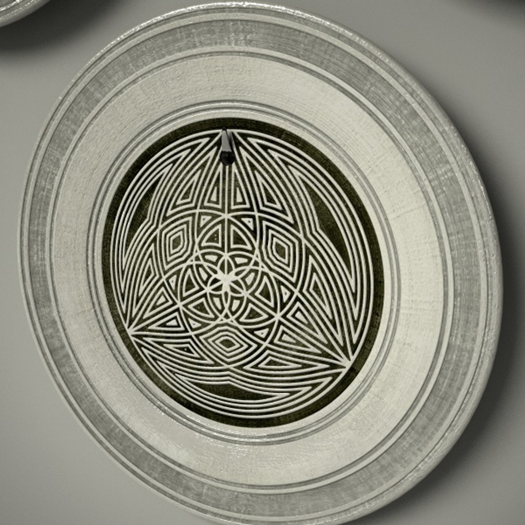 Geometric Design Wall Dishes 3d C4d
