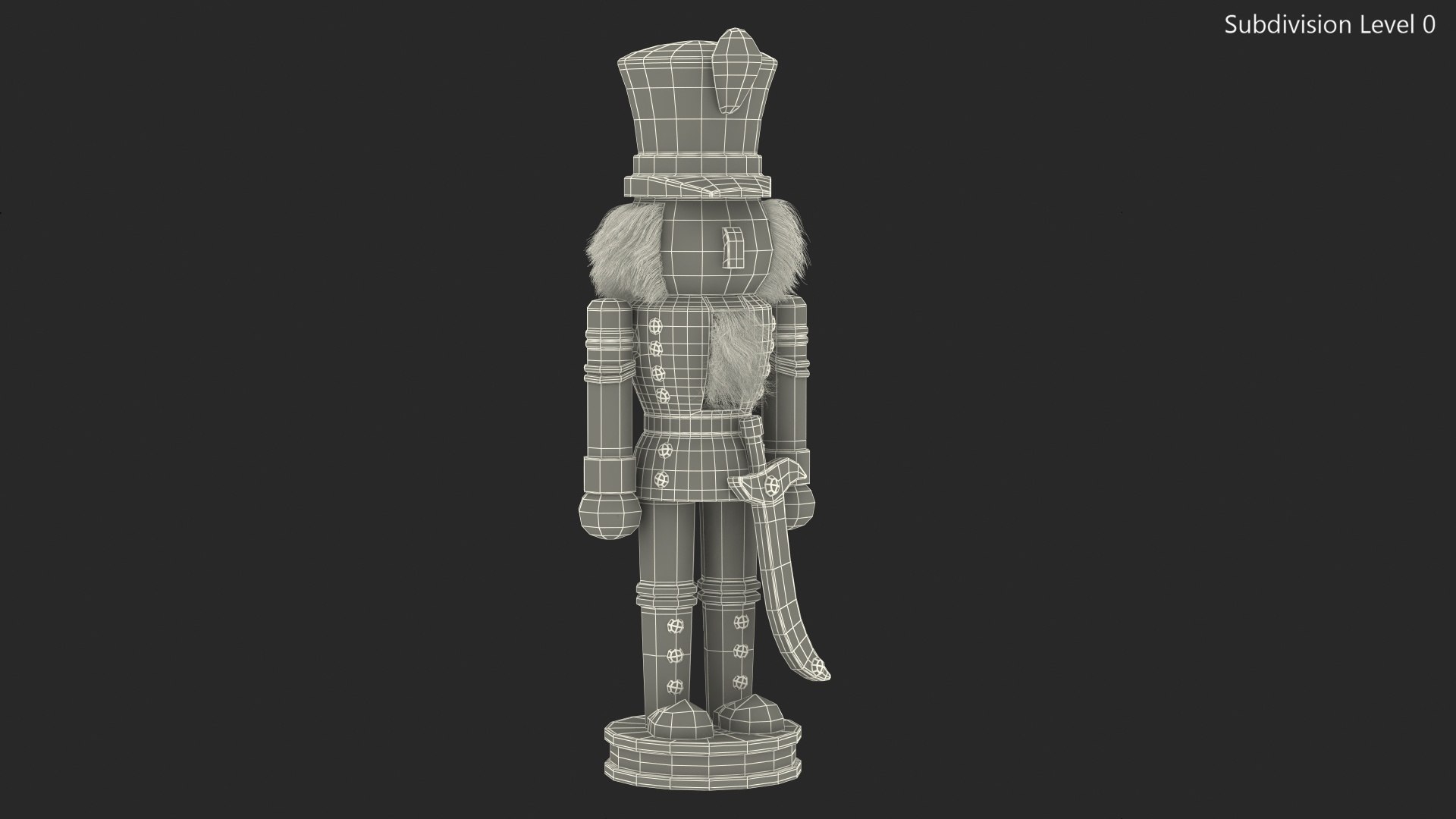 3D Wooden Nutcracker Green Fur - TurboSquid 1934983