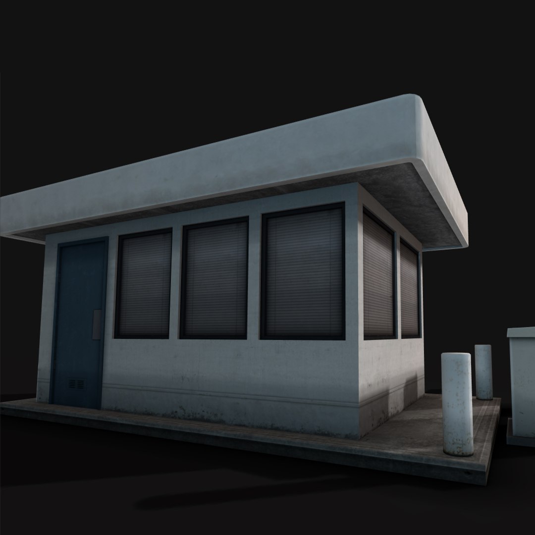 3d model security booth