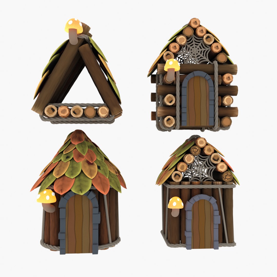 4 Houses Pack 3D Model - TurboSquid 1971525