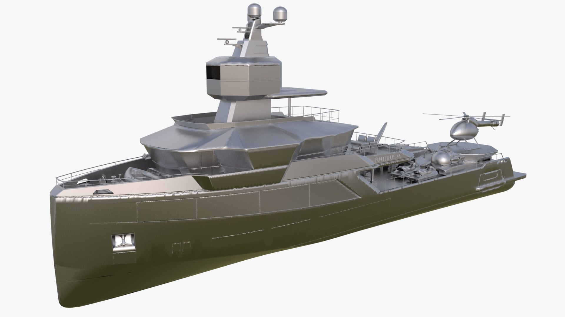 3D Sea Ship Nautilus 45 Model - TurboSquid 2047853