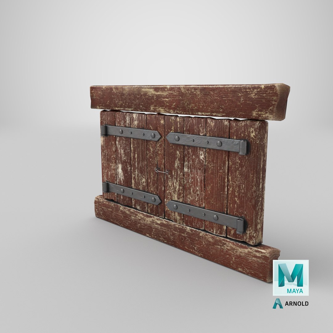 Medieval Wooden Window Cover 01 3D model - TurboSquid 1848182