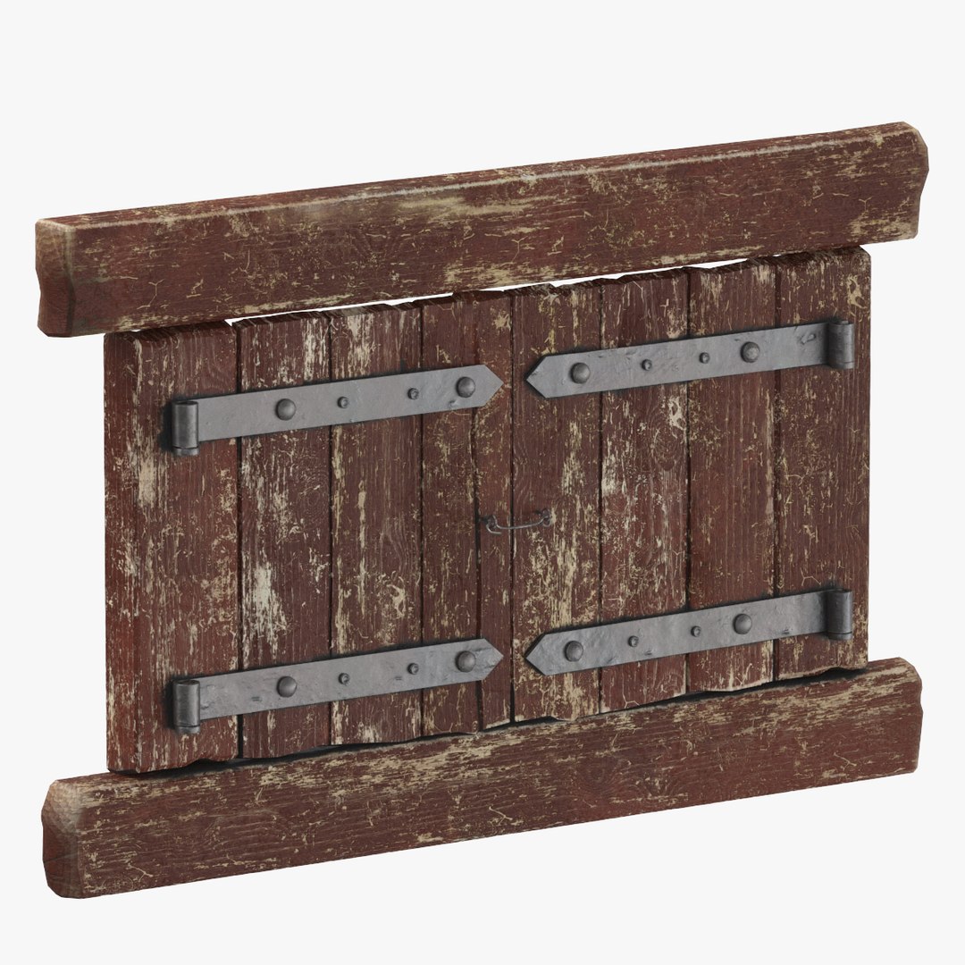 Medieval Wooden Window Cover 01 3D model - TurboSquid 1848182
