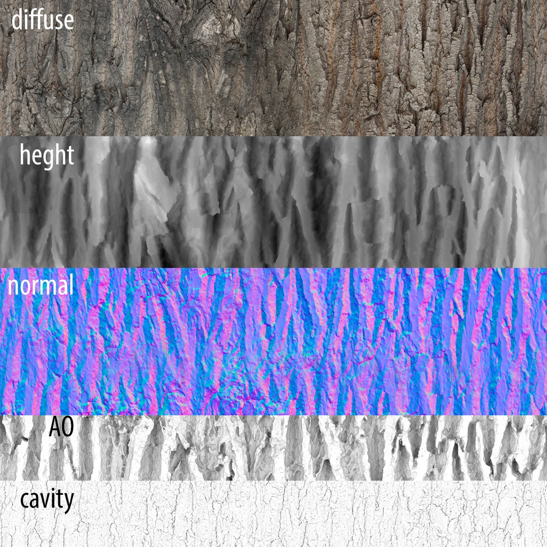 Tree Bark 4k 3D - TurboSquid 1156192