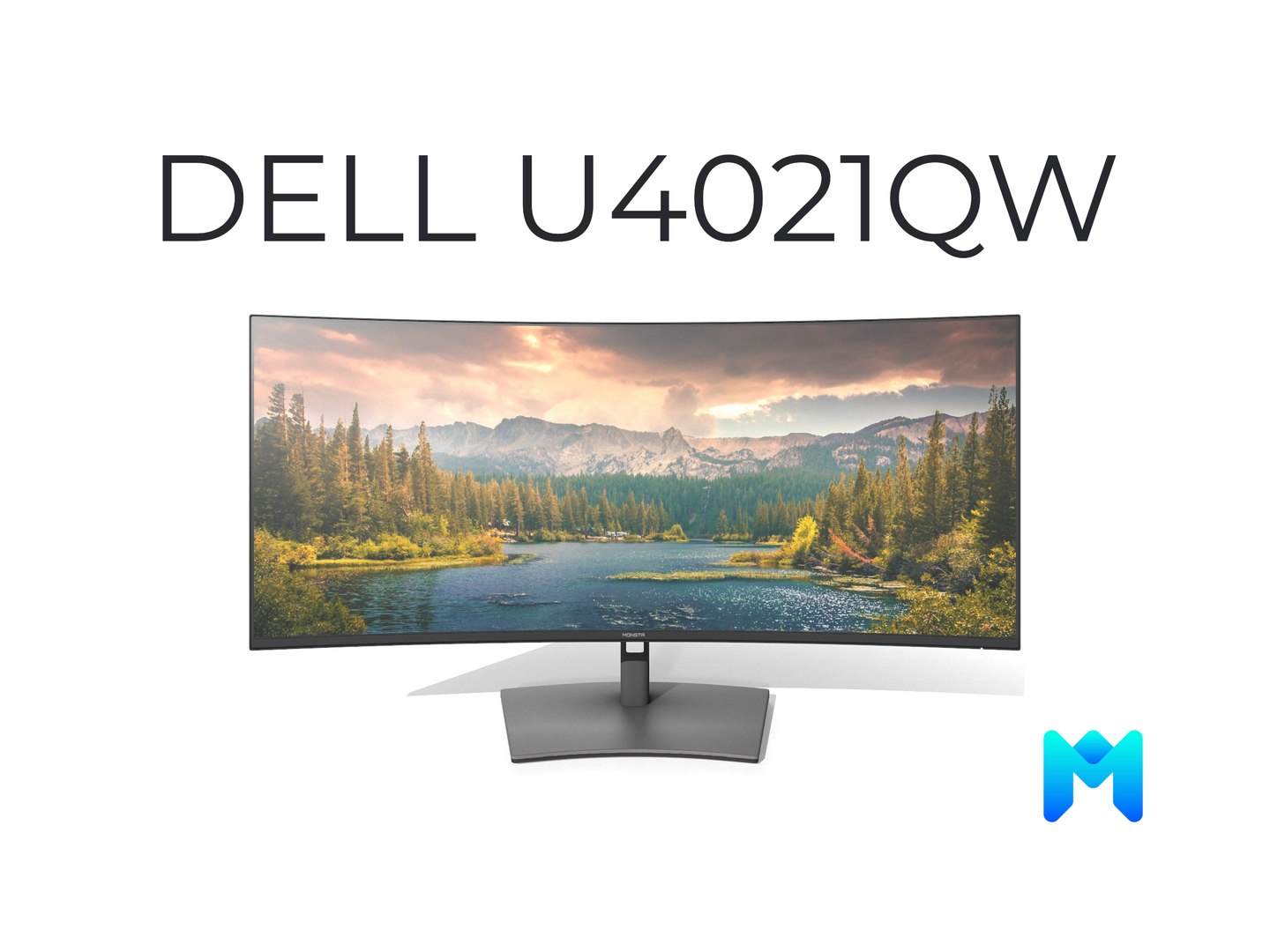 3D 2022 DELL U4021QW Curved Monitor Game Asset Low-poly 3D Model ...