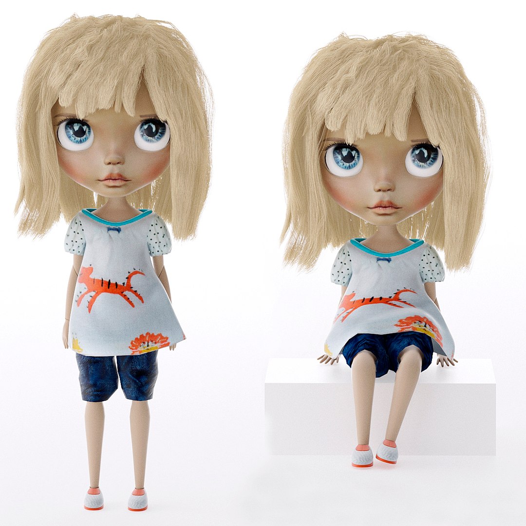 3D Blythe Doll Model - TurboSquid 1454579