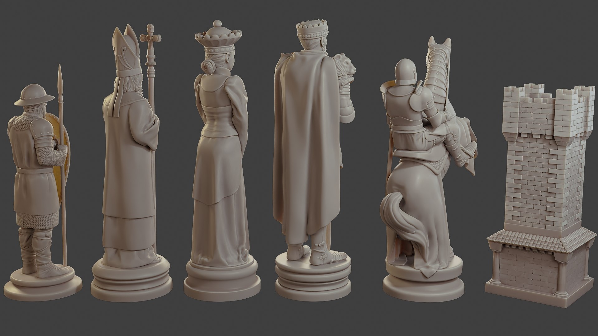 3D Model Medieval Crusader Chess Set MCCHS 1 - TurboSquid 2331827