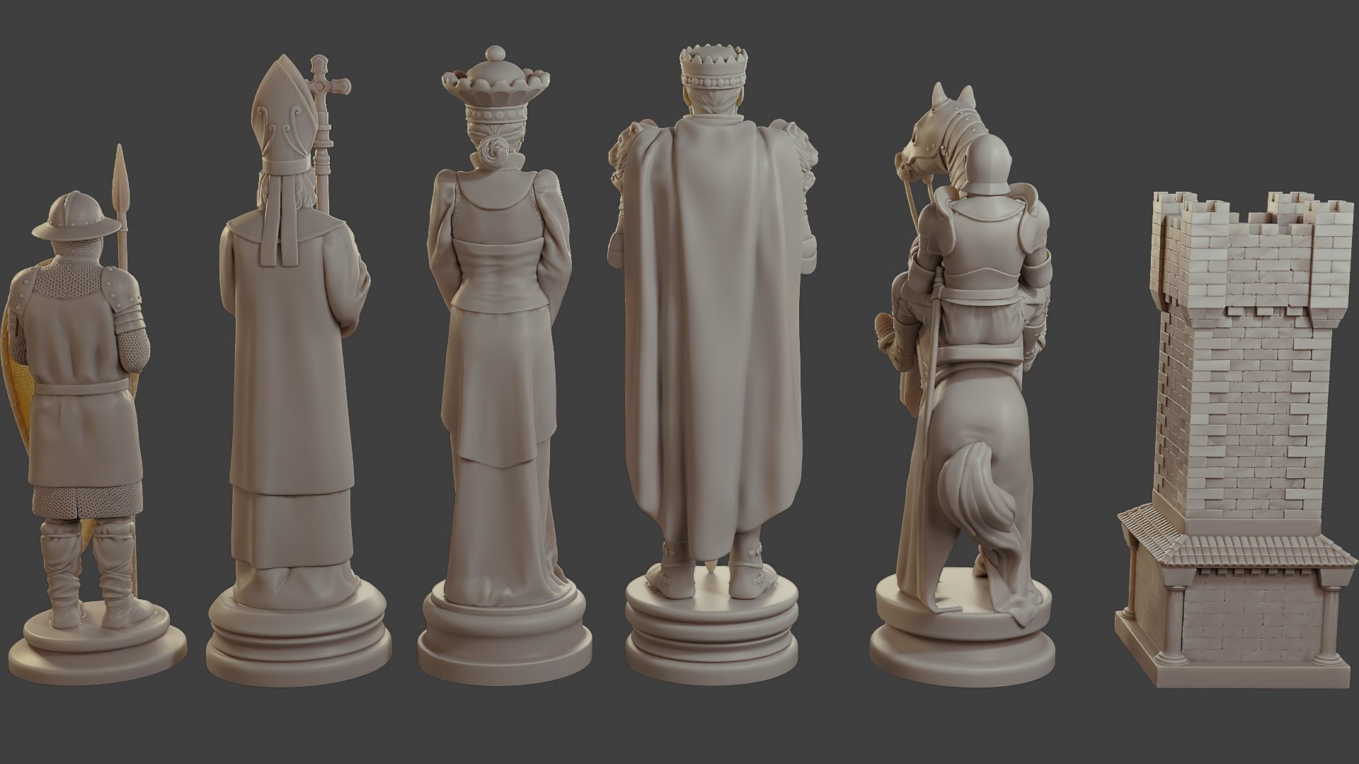 3D Model Medieval Crusader Chess Set MCCHS 1 - TurboSquid 2331827