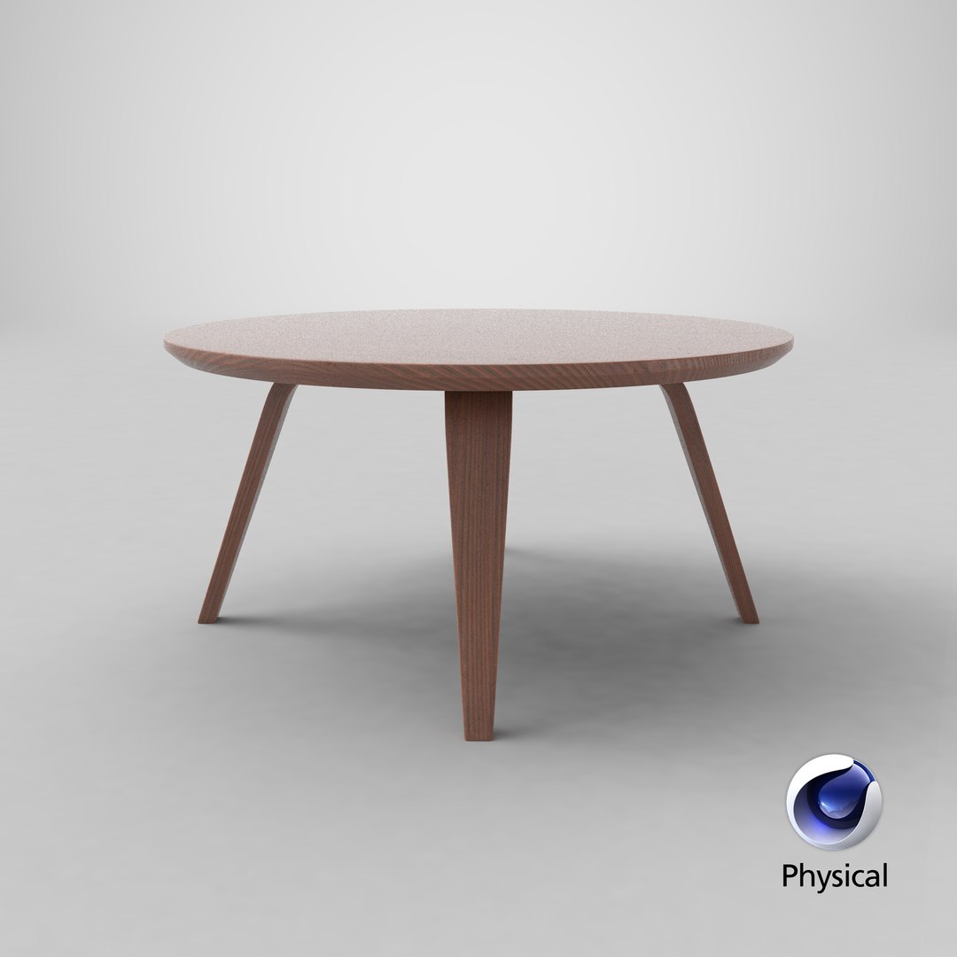 3D Ipe Round Coffee Table Model - TurboSquid 1783833