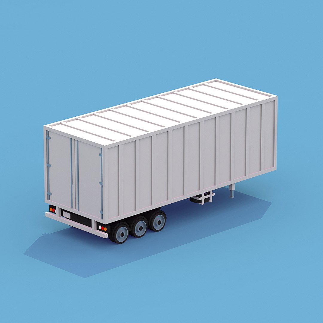 Truck Trailer 3d Model