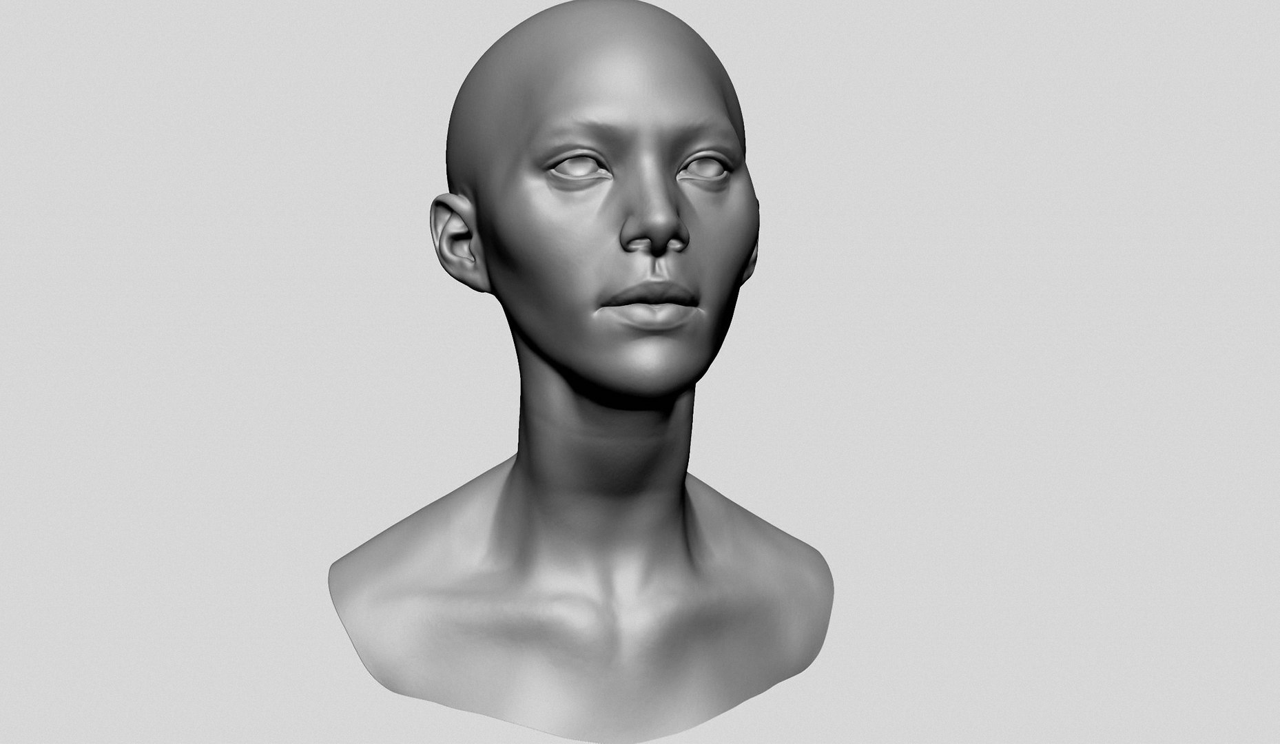 Female Head Basemesh D 3D Model - TurboSquid 2198786