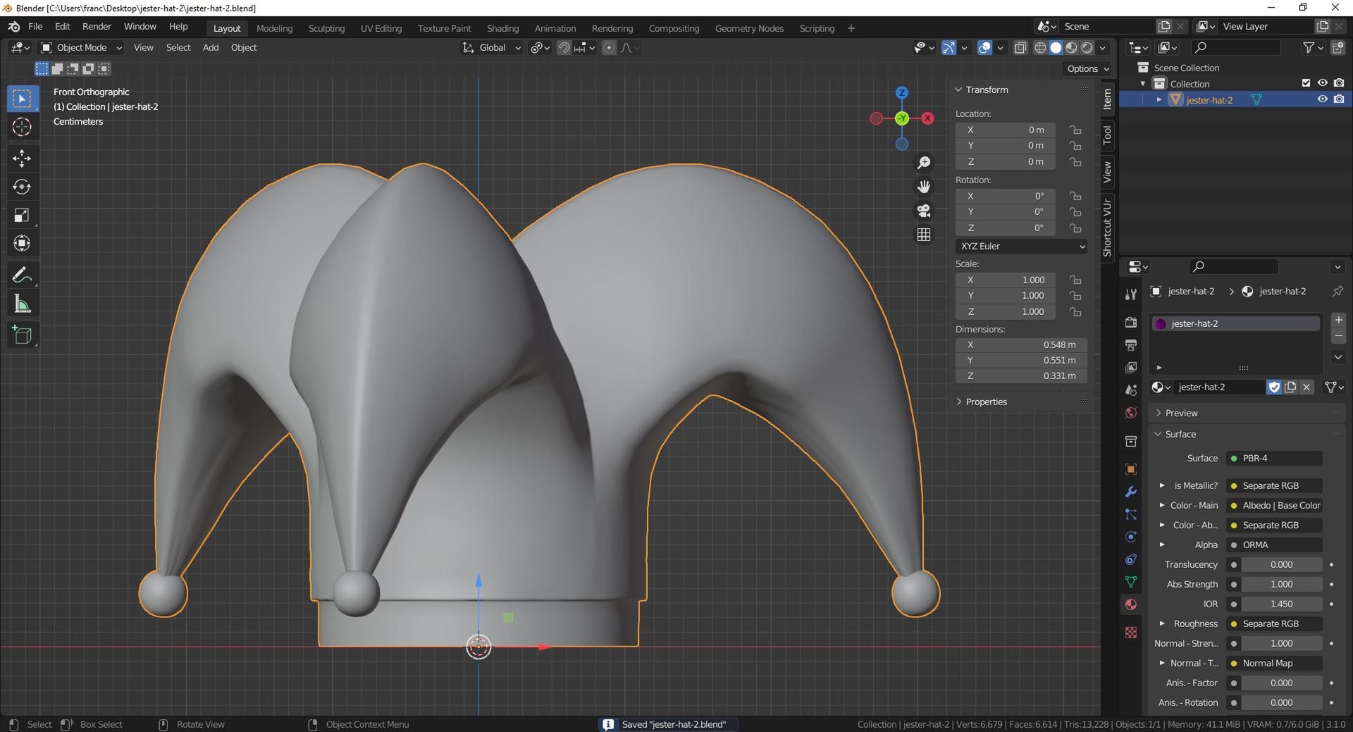 Jester Hat 2 3D Model - TurboSquid 1898063