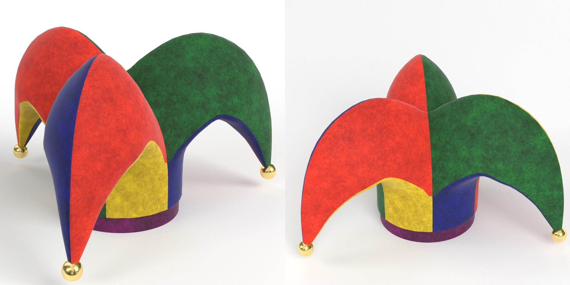 Jester Hat 2 3D Model - TurboSquid 1898063