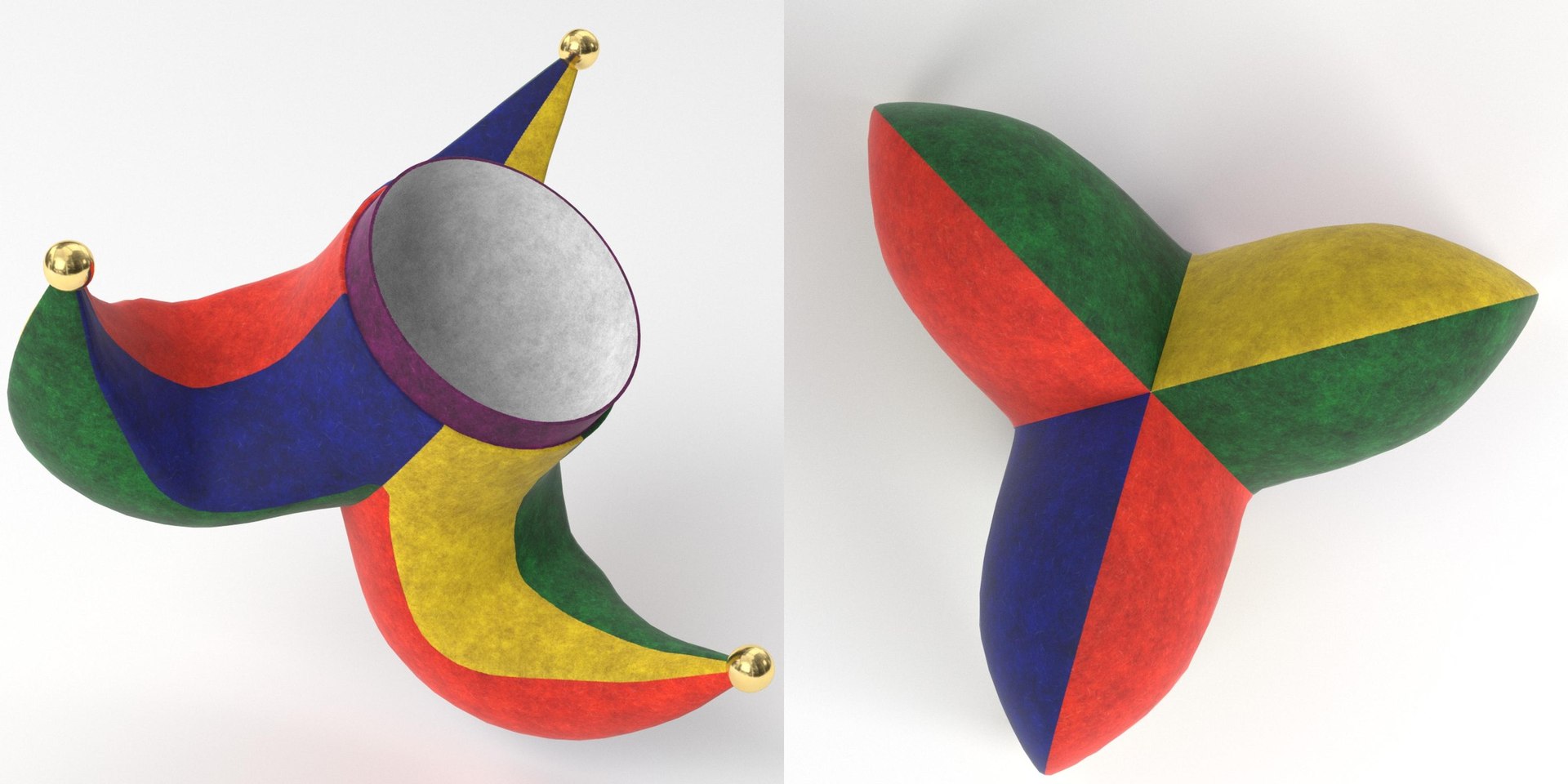 Jester Hat 2 3D Model - TurboSquid 1898063